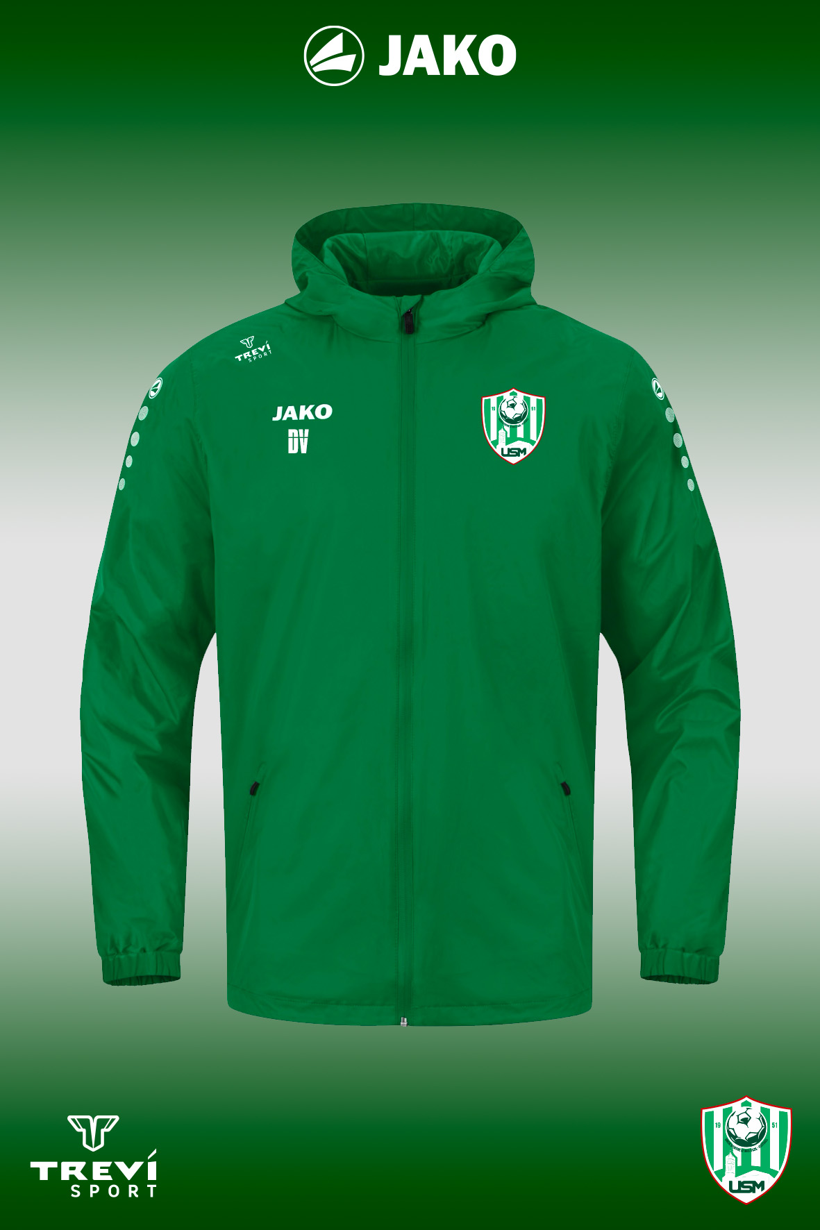 Kway TEAM 2.0 Vert Mas azil - 25/26 - Trevisport